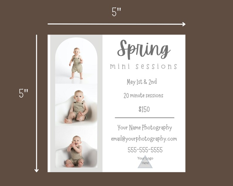 Spring Mini Sessions Template for Canva, Fully Editable Marketing ...