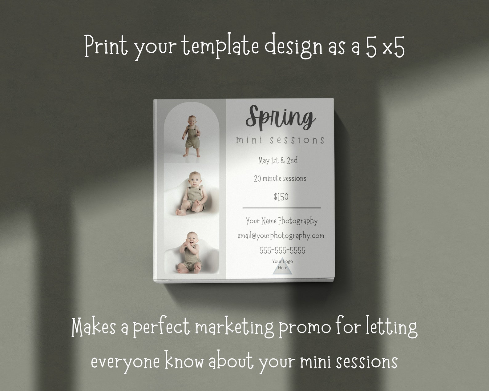 Spring Mini Sessions Template for Canva, Fully Editable Marketing ...