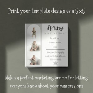 Spring Mini Sessions Template for Canva, Fully Editable Marketing ...