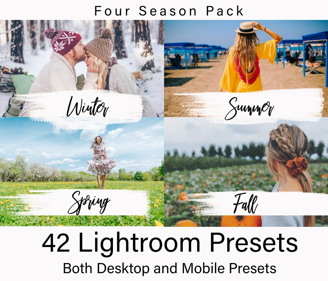 42 Lightroom Presets All Four Seasons Winter Spring Summer and Fall ...