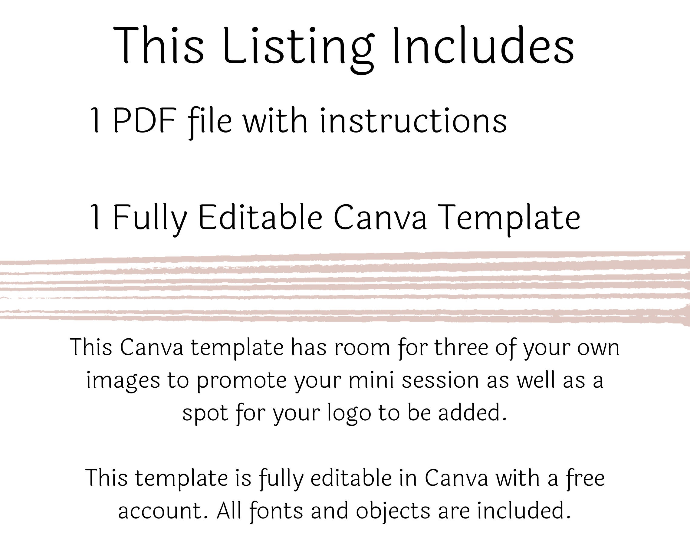 Spring Mini Sessions Template for Canva, Fully Editable Marketing ...