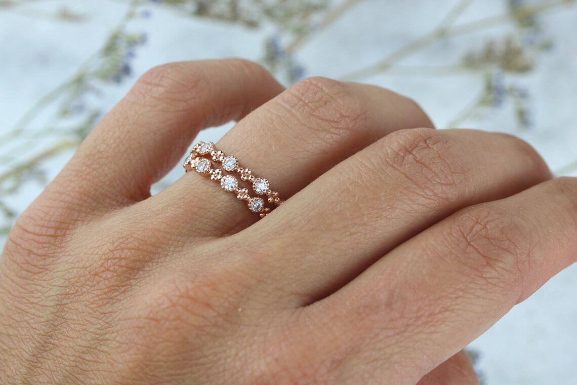 Sterling Silver stackable rings Unique stackable rings | Etsy