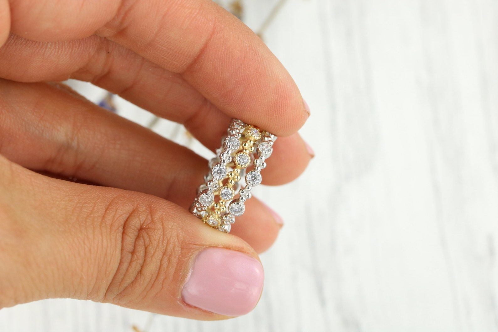 Sterling Silver Stackable Rings Unique Stackable Rings - Etsy