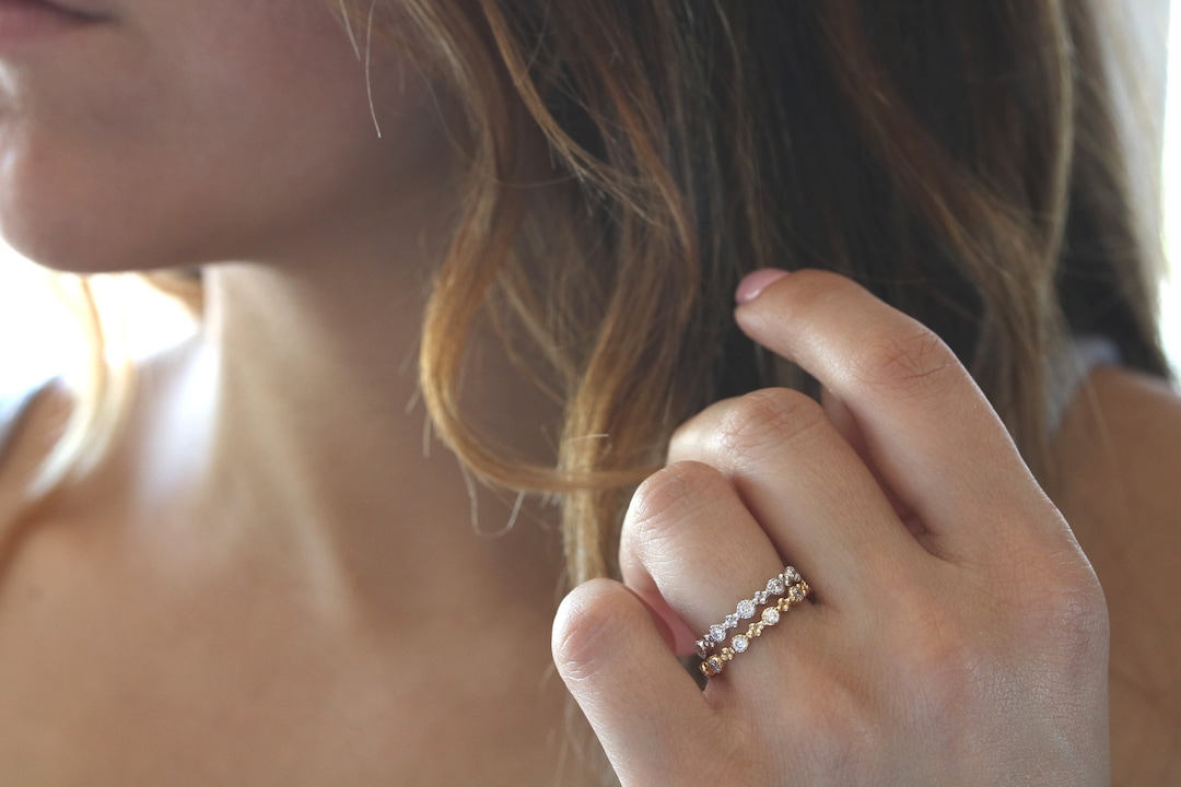 Sterling Silver Stackable Rings | Unique Stackable Rings | Milgrain ...