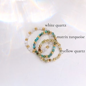 Gold Stretchy Bead Rings, Pearl Ring Band, Dainty Bead Ring, Gold Bead Ring, Stackable Bead Ring ...