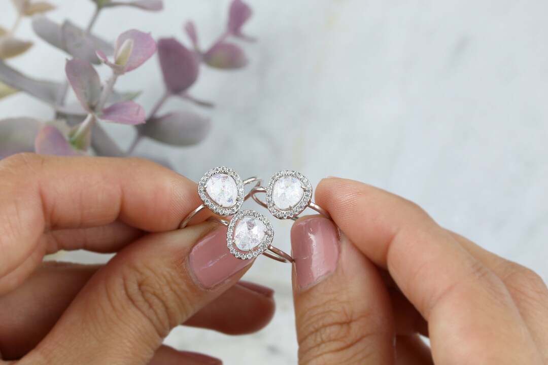 Sterling Silver & Quartz Ring | Quartz Gemstone Rings | Faceted Quartz ...