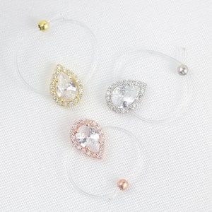 Sterling Silver Floating Ring | Invisible Ring | Unique Rings | Pear ...