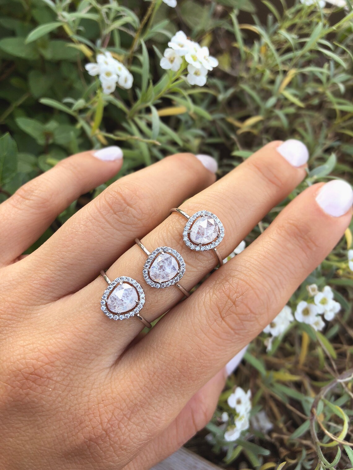 Sterling Silver & Quartz Ring Quartz Gemstone Rings - Etsy