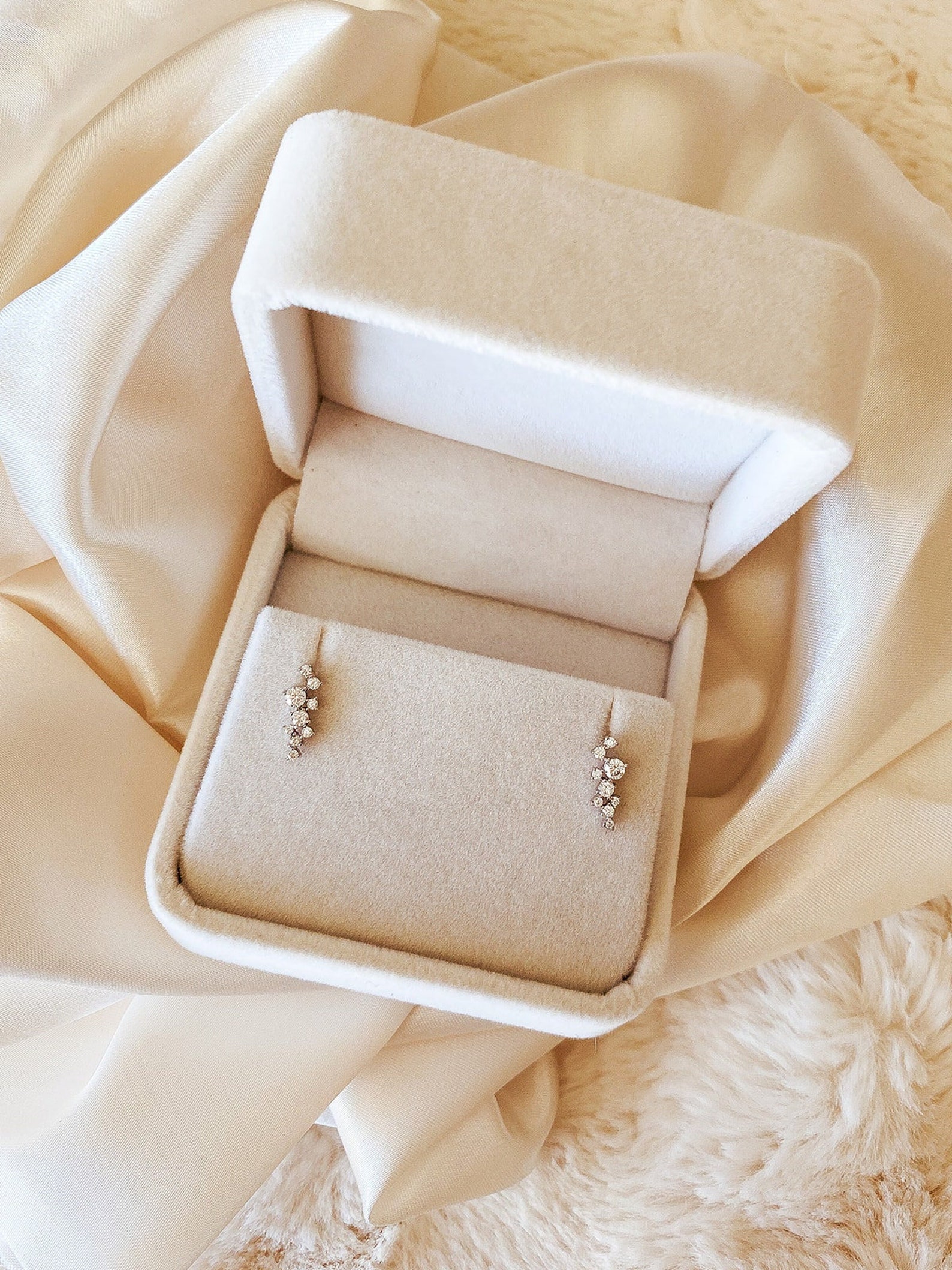 Sterling Silver Cluster Ear Climbers Cluster Earrings - Etsy