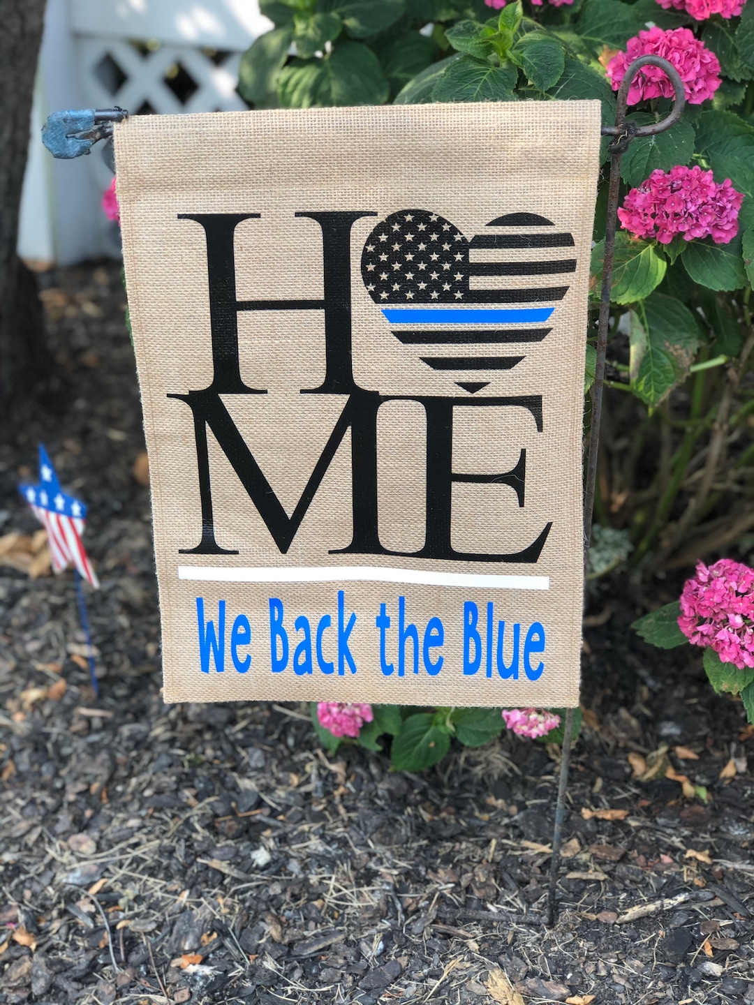 We Back the Blue Garden Flag - Etsy