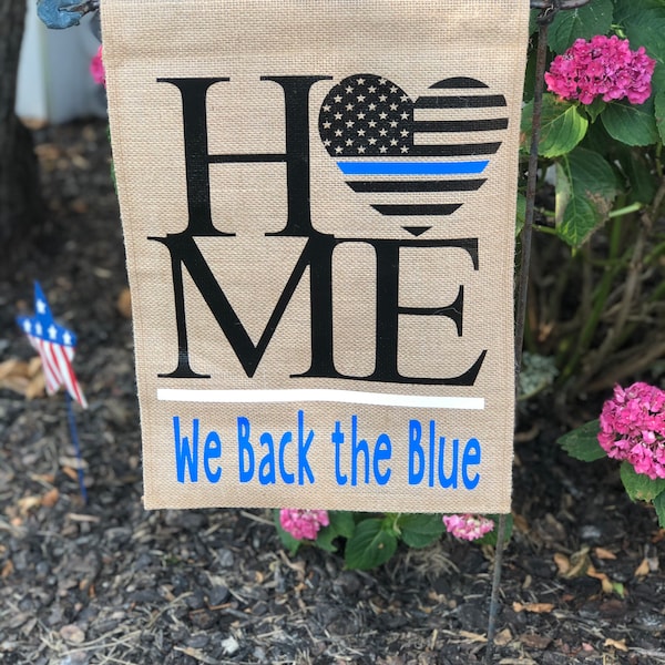 Back the Blue Garden Flags - Etsy