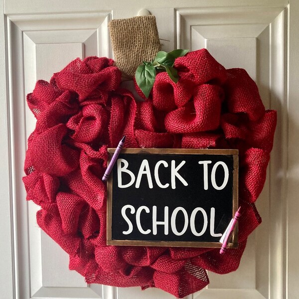 School Wreath - Etsy