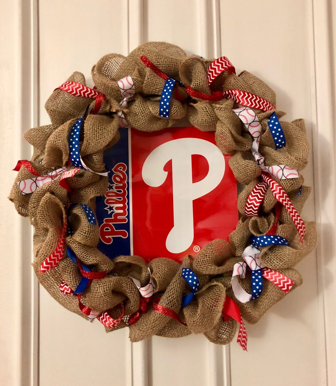 Philadelphia Phillies Baseball Wreath - Etsy
