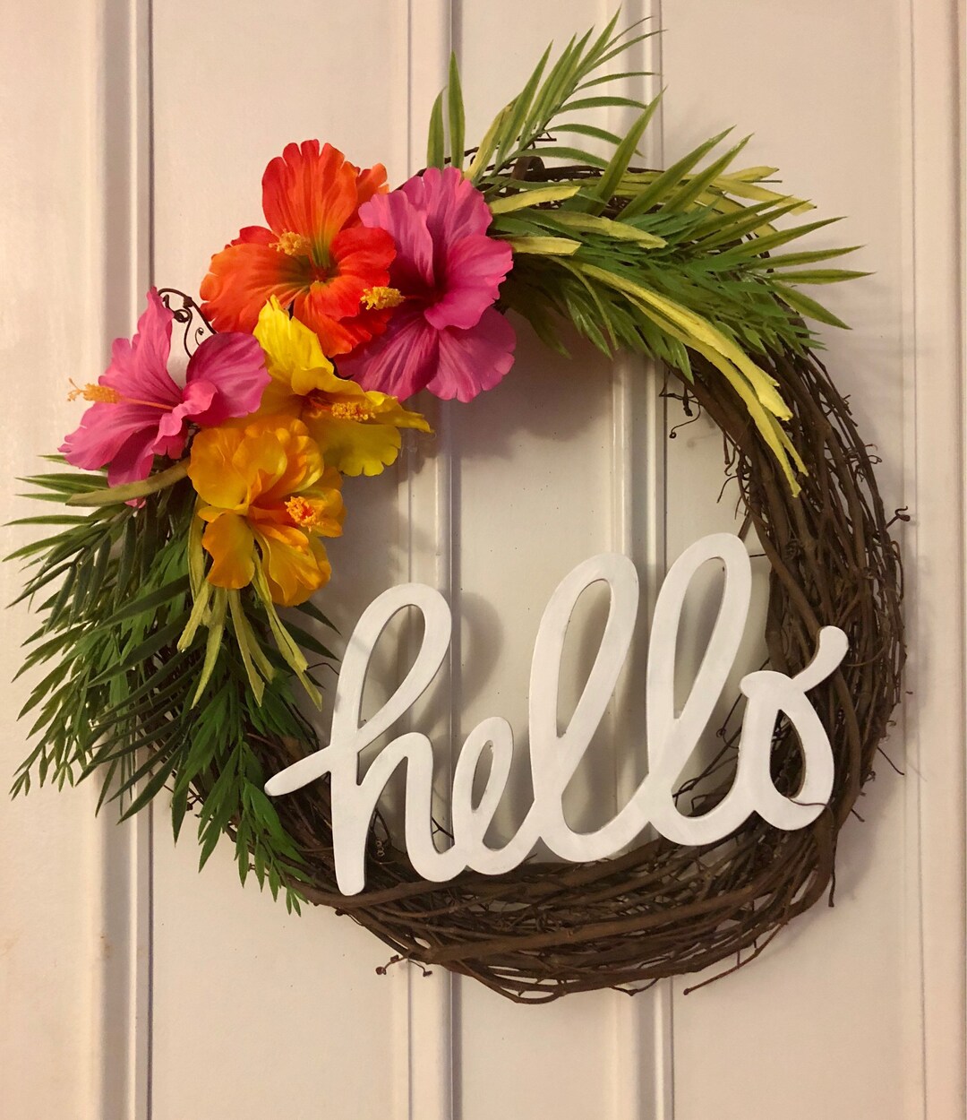 Aloha Hibiscus Wreath - Etsy