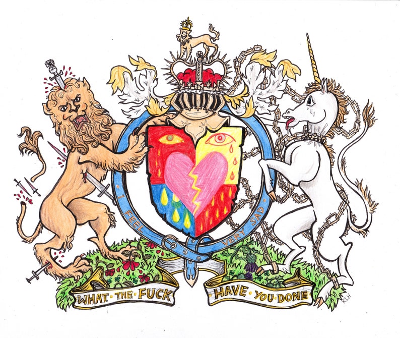 A Post-election Coat of Arms Original Illustration Drawing - Etsy