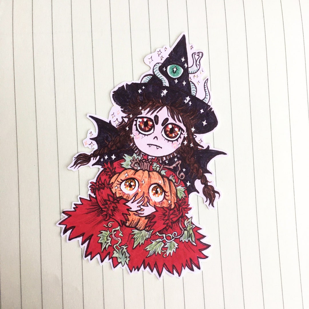 Cute Witch Sticker - Etsy