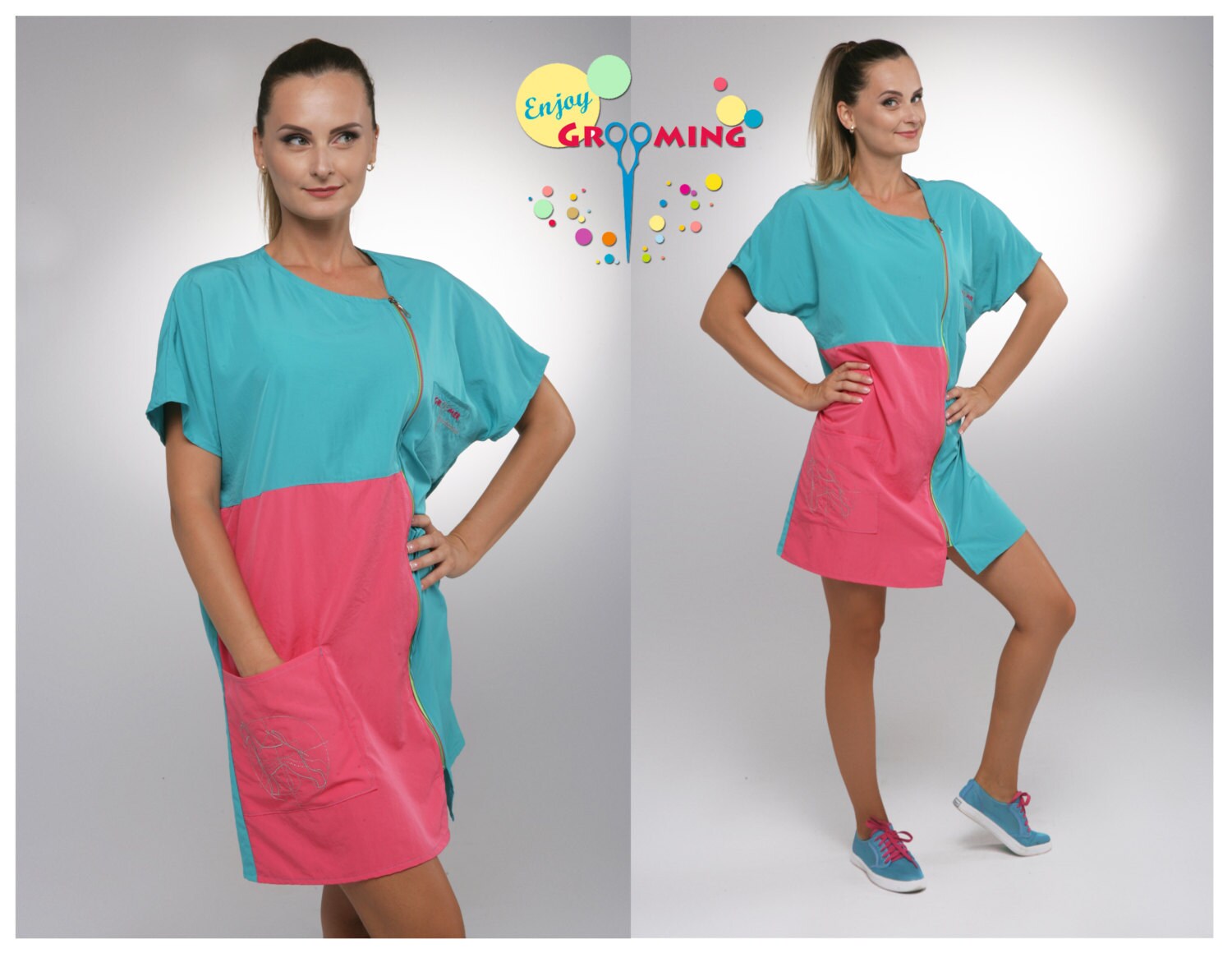 Dog Groomer Tunic E-MOTION Grooming clothing groomers clothing | Etsy