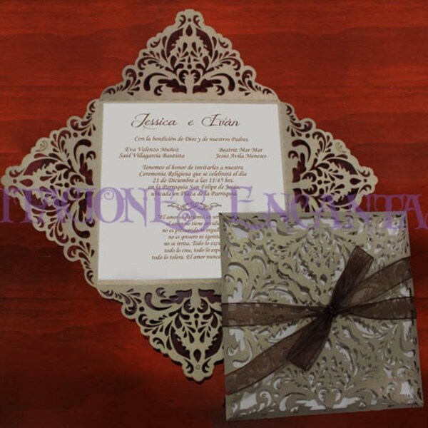 Four Fold Wedding Invitation - Etsy