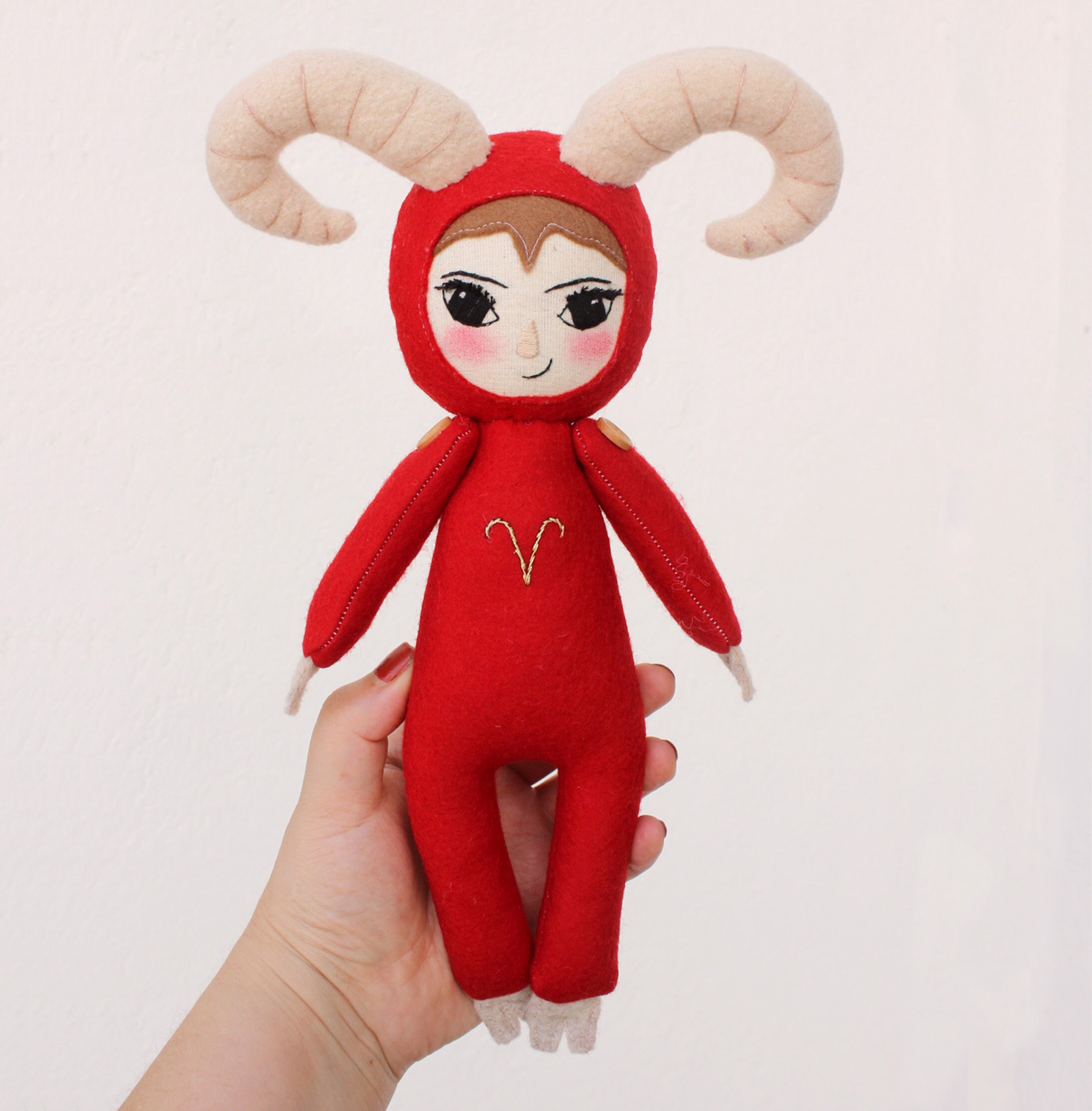 Aries Doll PDF Sewing Pattern & Tutorial -english / Español- Patrón Y ...