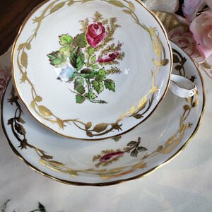 RARE Vintage Royal Chelsea "moss Rose" Handpainted Golden Teacup and ...