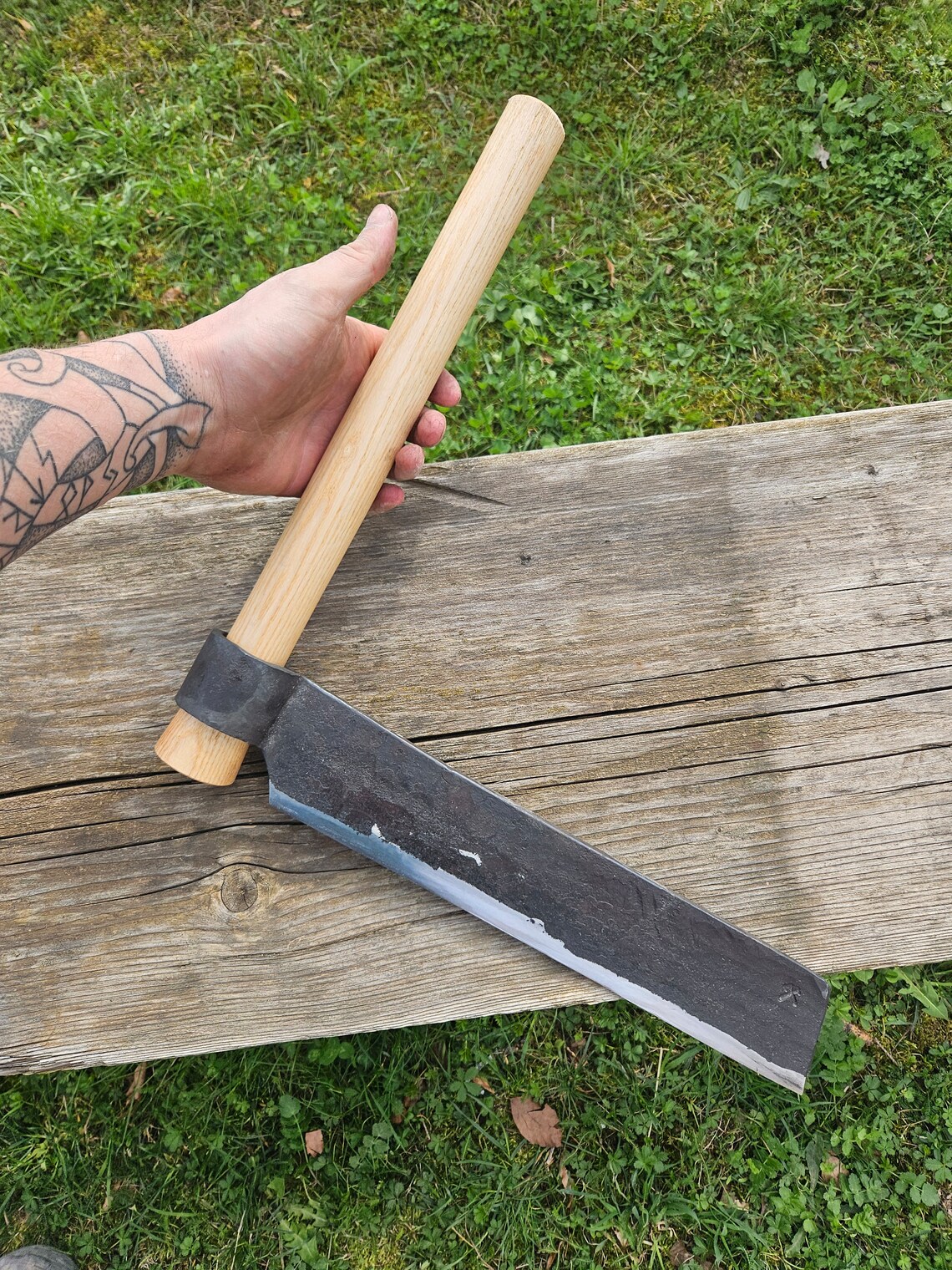 Hand Forged Splitting Froe: 5160 Spring Steel, Ash/oak Handle - Etsy