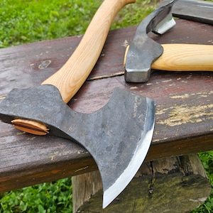 Hand Forged Woodworking Kit - Starting Set Including Froe, Carving Axe ...
