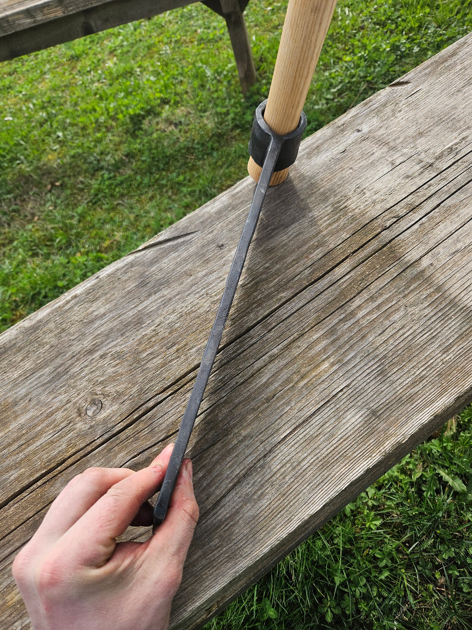 Hand Forged Splitting Froe: 5160 Spring Steel, Ash/oak Handle - Etsy