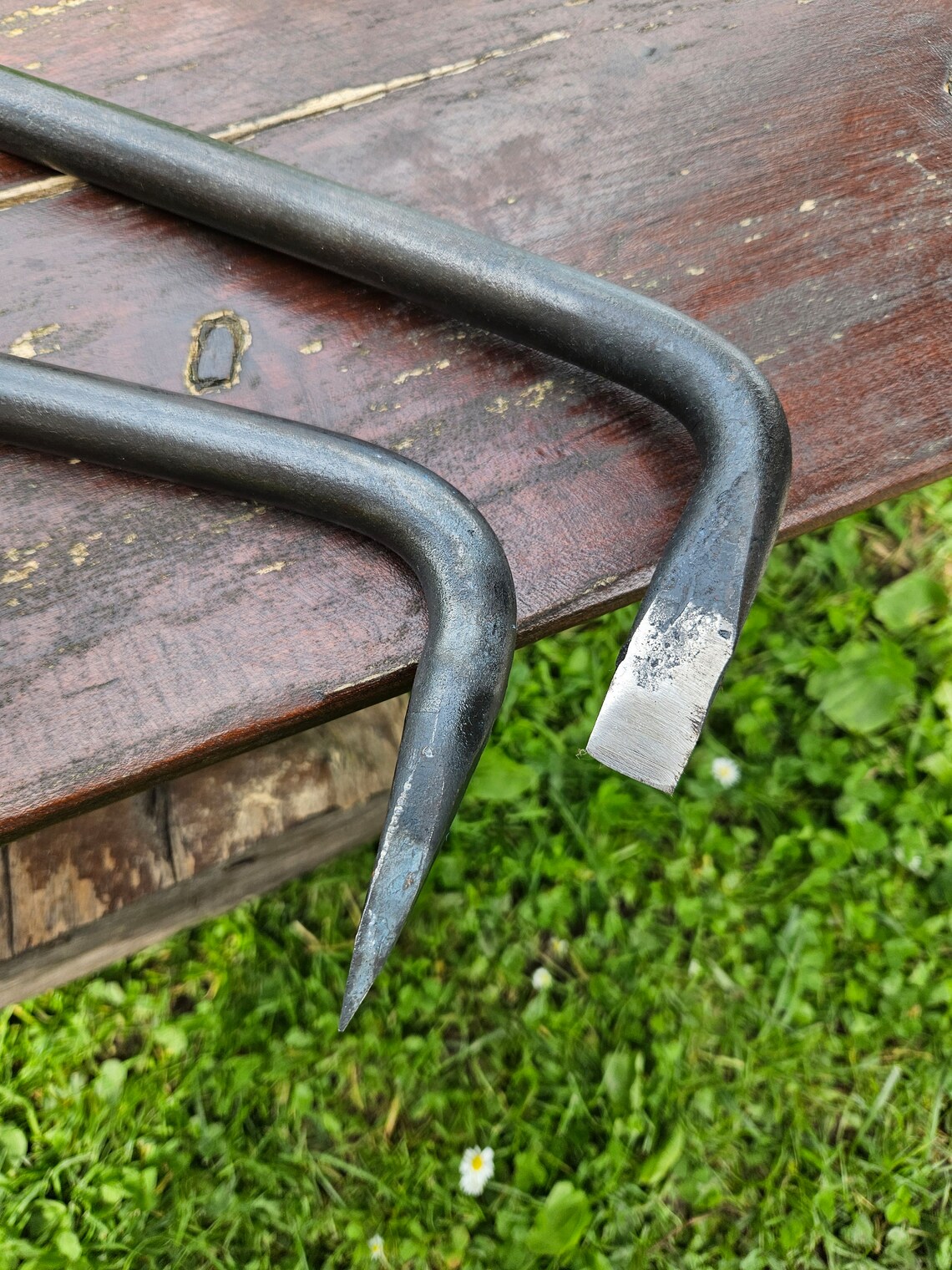 Heavy Duty Log Dogs: Hand Forged Spring Steel Timber Framing Set - Etsy