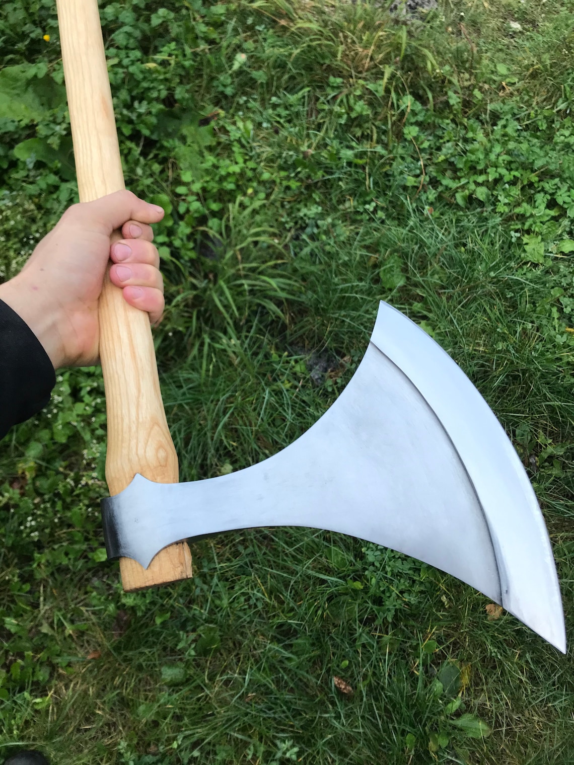 Hand Forged Danish Battle Axe: 1080 High Carbon Steel, Mountain Ash ...