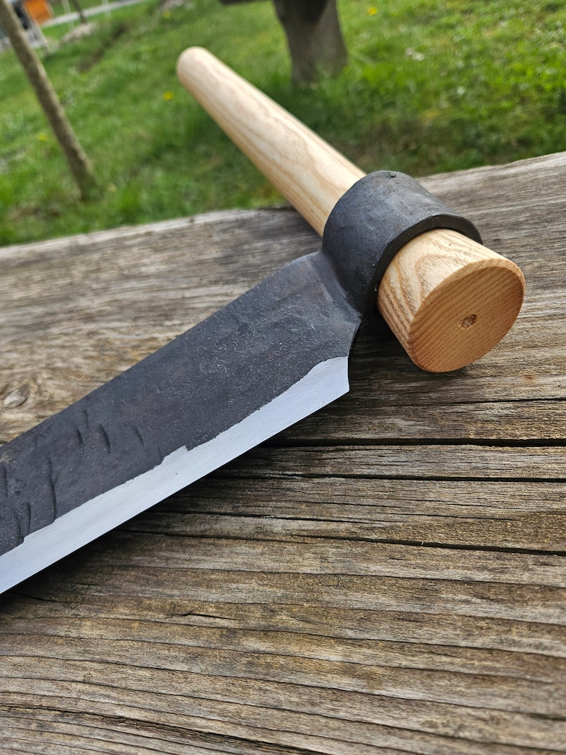 Hand Forged Splitting Froe: 5160 Spring Steel, Ash/oak Handle - Etsy
