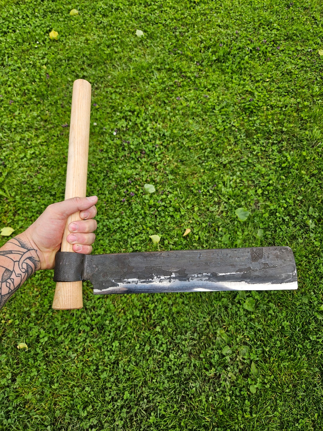 Hand Forged Splitting Froe: 5160 Spring Steel, Ash Handle - Etsy