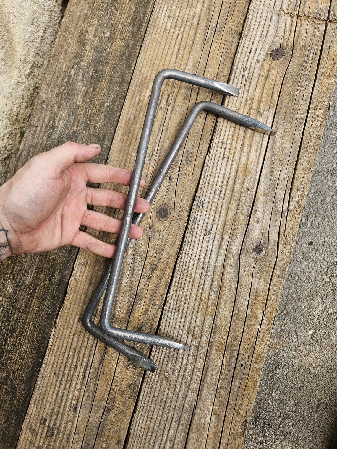 Log Dogs - 12mm- 1/2'' for Securing Logs, Cabin Build, Carpentry ...
