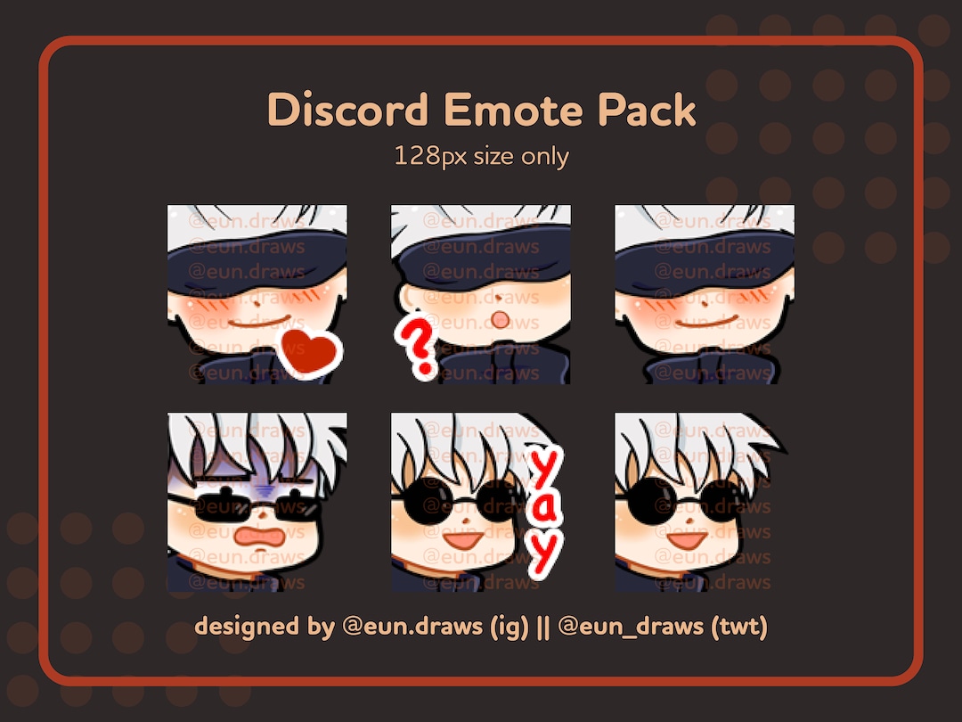Satoru Gojo Emote Pack Jujutsu Kaisen Discord Funny - Etsy UK