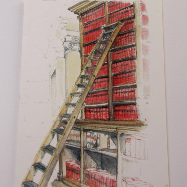 Library Shelves With Ladder - Etsy