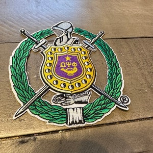 Omega Psi Phi Escutcheon Shield/see Through Patch - Etsy