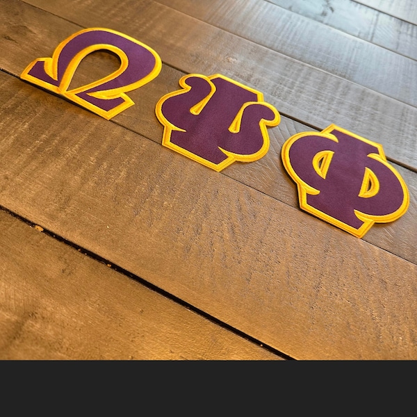 Omega Psi Phi Embroidery Letters - Etsy