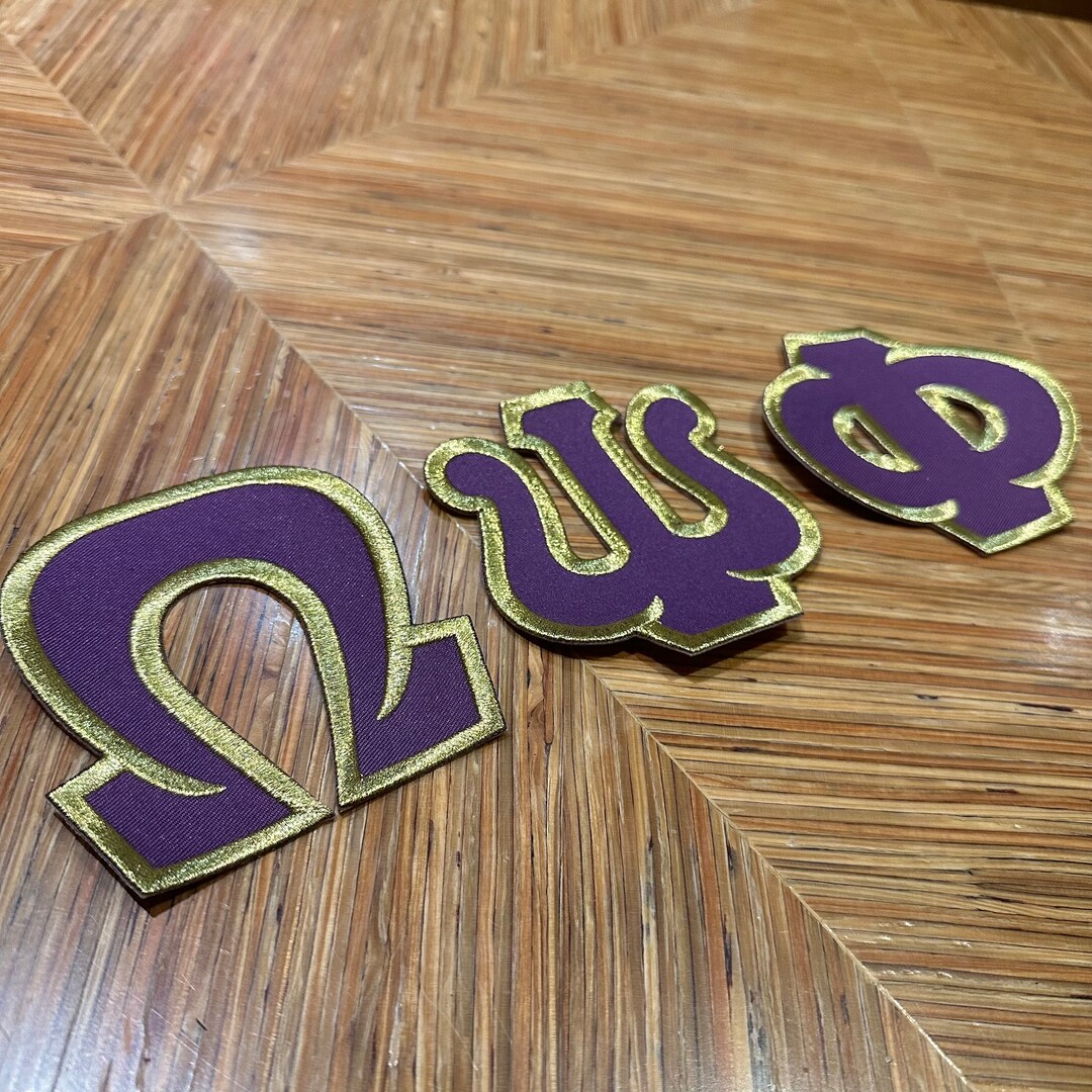 Omega Psi Phi Greek Letters 4in Tall Letters Iron Ons - Etsy