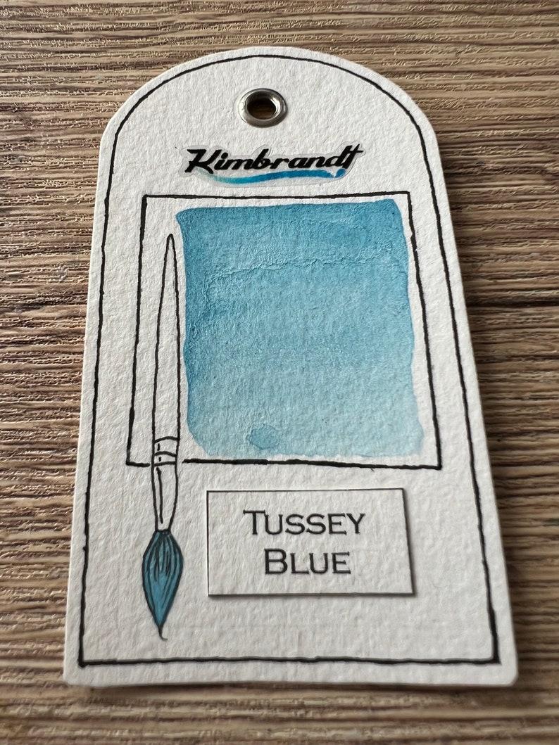Tussey Blue Handmade Watercolor Paint (half Pan) - Etsy