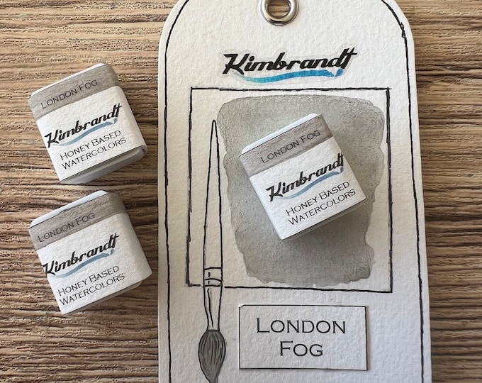 London Fog Handmade Watercolor Paint half Pan - Etsy