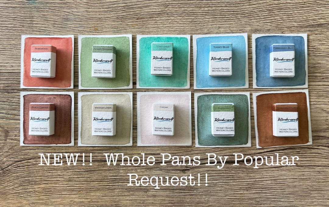 Handmade Watercolor Paint Whole Pans - Etsy