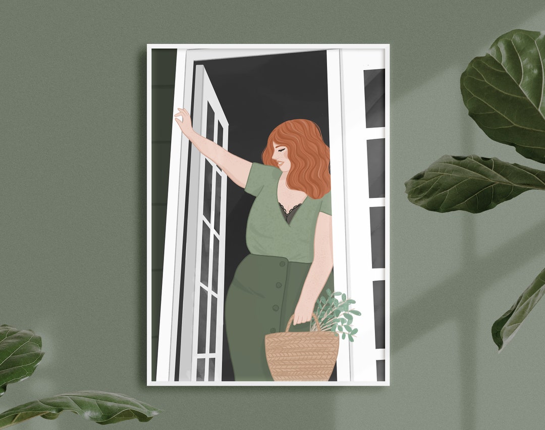 Green Girl | Art Print, Illustration Print, Body Positive Art - Etsy