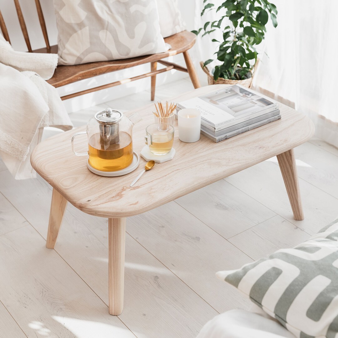 Bellevue Solid Ash Coffee Table. Low Scandi Modern Hardwood - Etsy UK