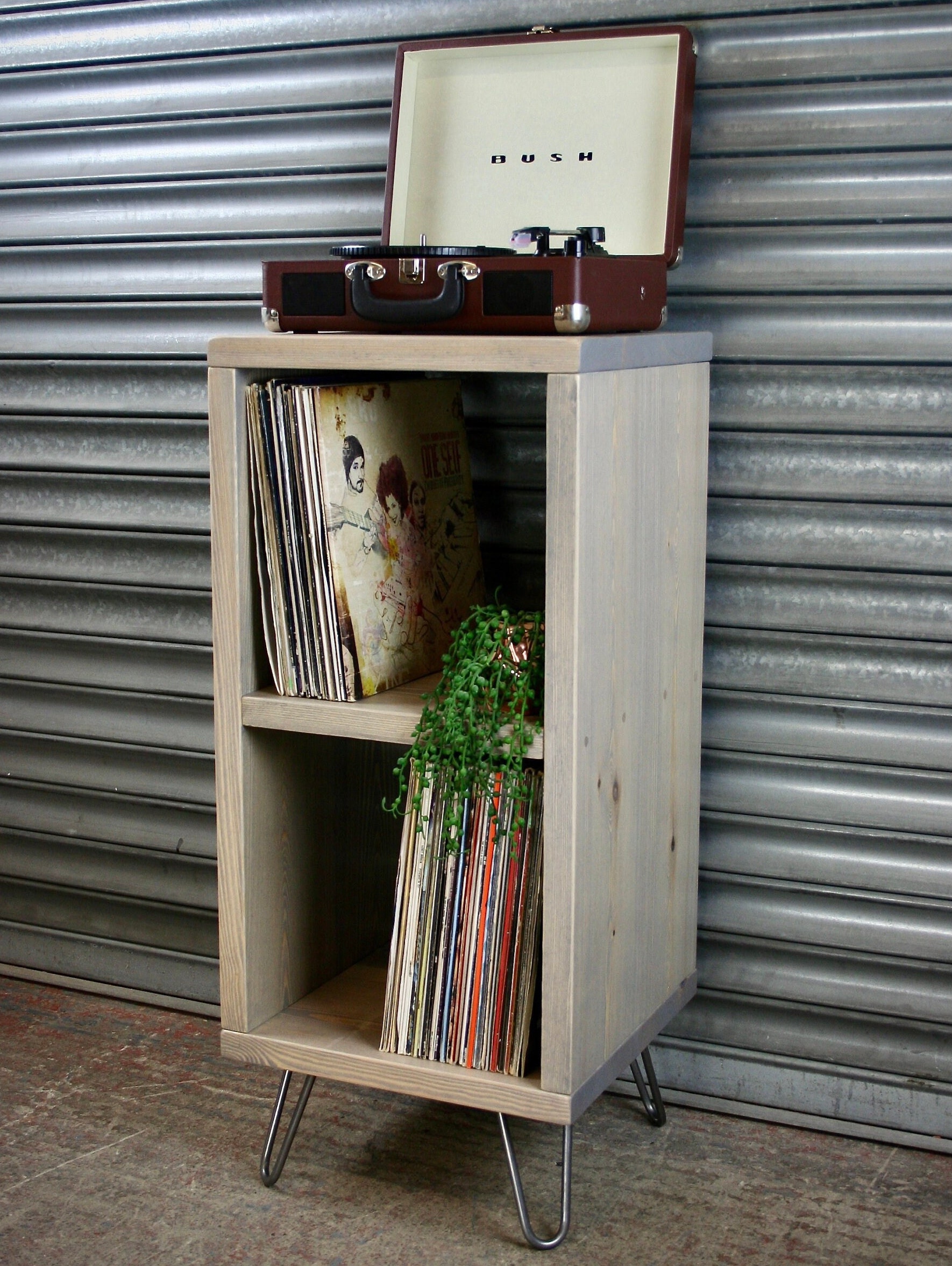 Record Player Stand Made From Solid Scandinavian Red Wood. - Etsy