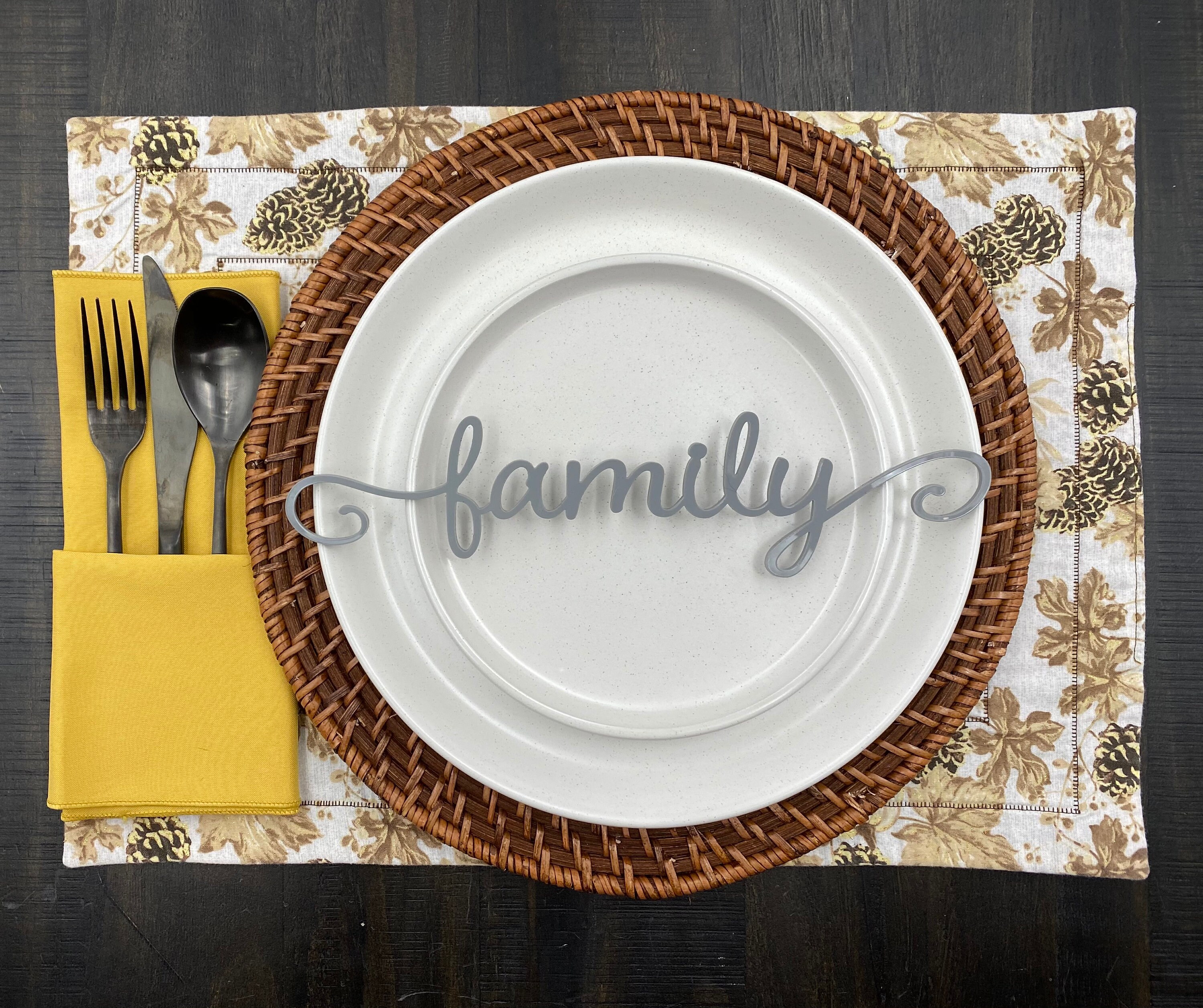 Acrylic Laser Cut Words/plate Setting/thanksgiving Signs/words/plate ...