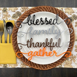 Acrylic Laser Cut Words/plate Setting/thanksgiving Signs/words/plate ...