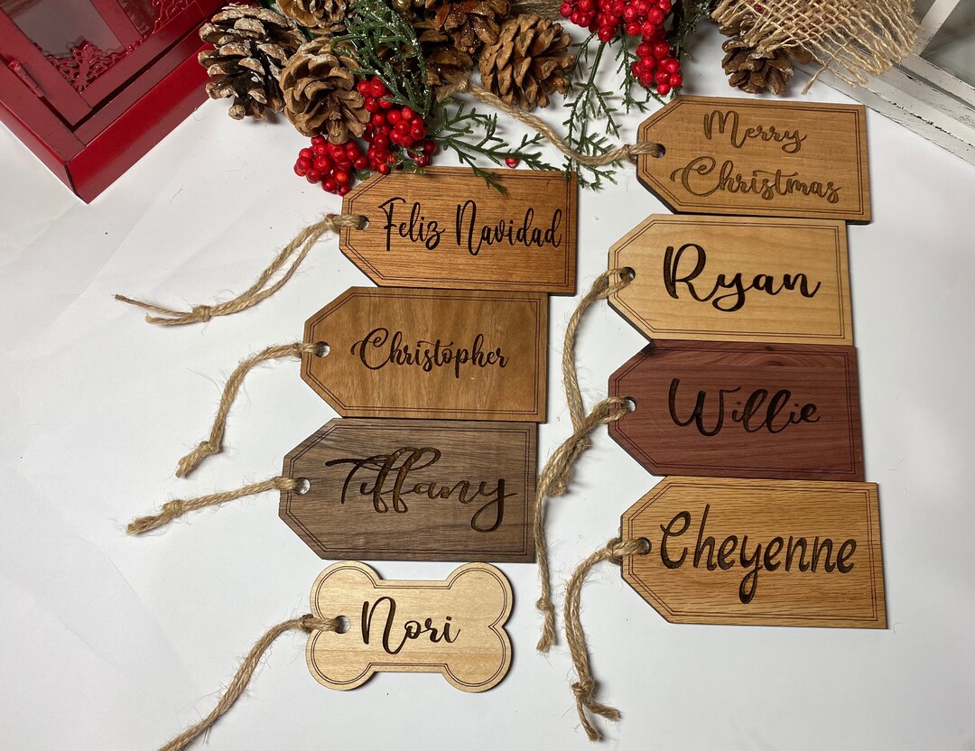 Name Tag/wooden Stocking Tag/holiday Tag/plate Ornament/christmas Words ...
