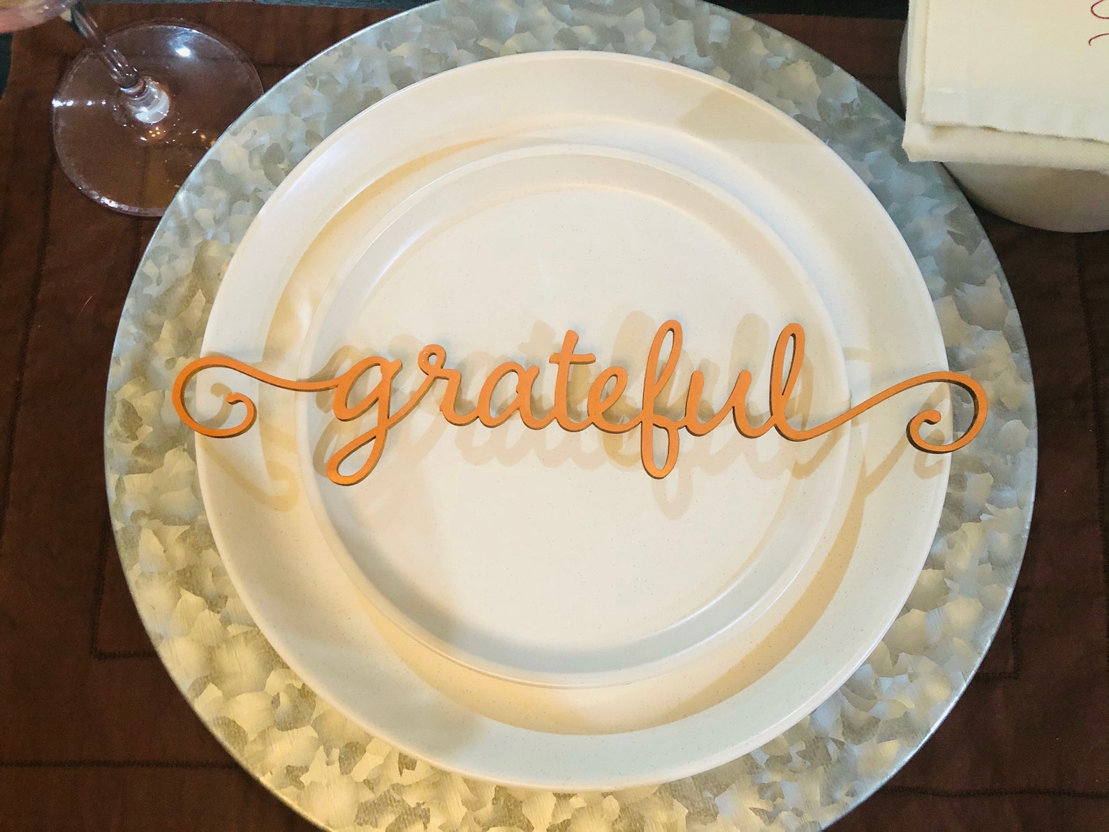 Laser Cut/plate Setting/thanksgiving Signs/fall Words/fall - Etsy