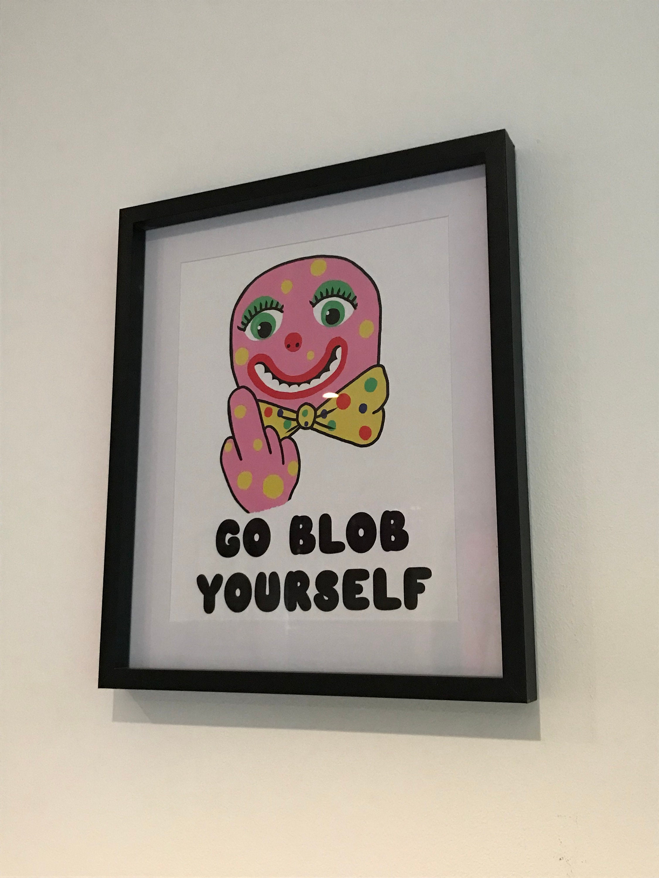 MR Blobby ‘go Blob Yourself’ A4 Print - Etsy UK