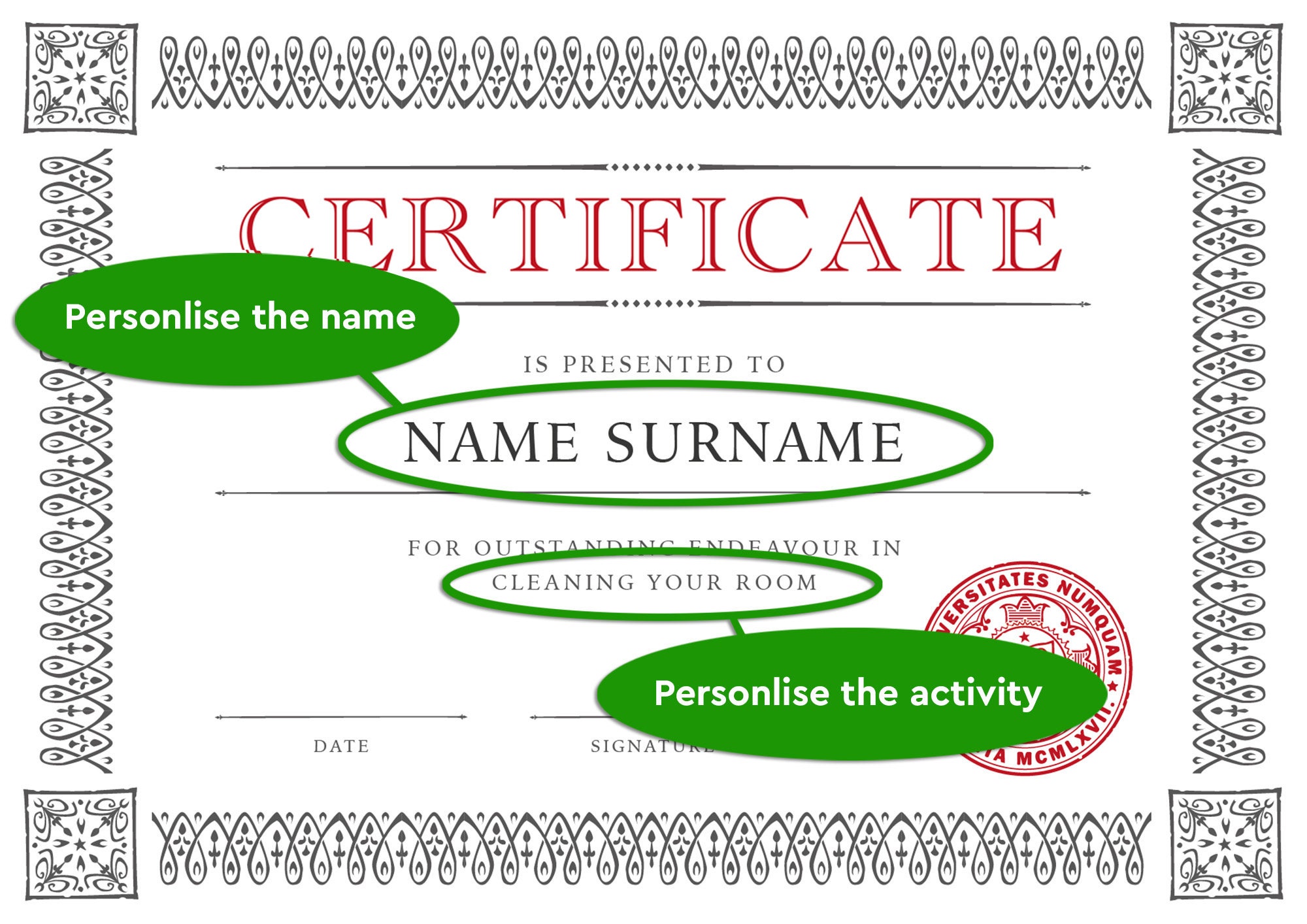 Customizable Appreciation Certificate - Funny Gag Gift (digital File ...