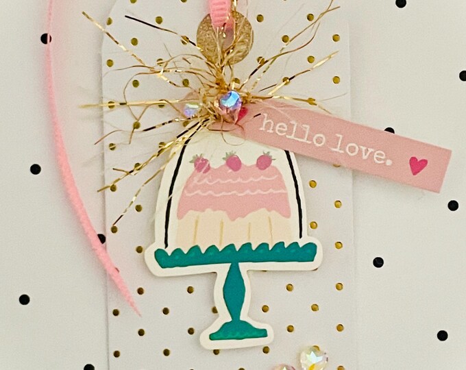 Pretty and Whimsical Gift Tag! “hello Love” Says This Tag! Scrapbooking ...